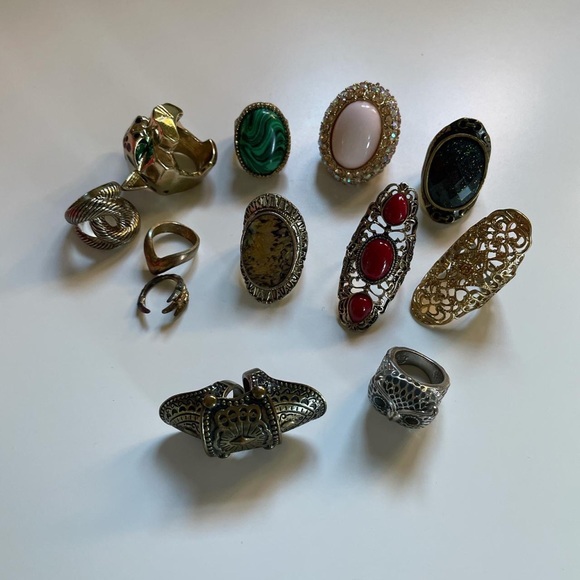 Urban Outfitters | Jewelry | Assorted Rings Boho Indie Rings | Poshmark